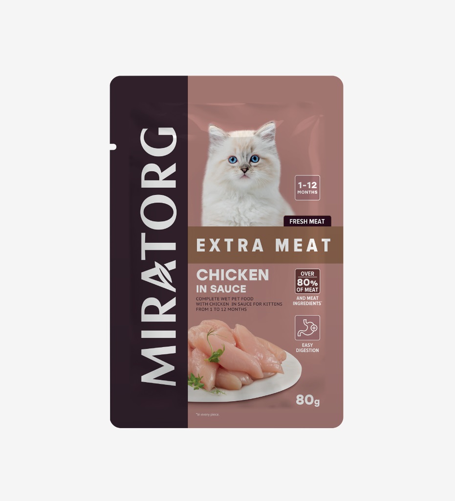 80g Wet food with chicken sauce for kittens from 1 to 12 months old – Happy Pet in Phú Mỹ Hưng