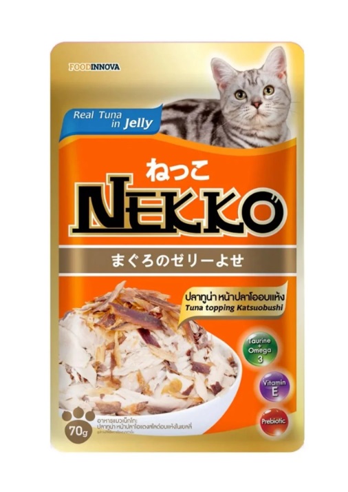 70g Pate mèo Nekko Jelly Tuna & Katsuobushi (Cá ngừ và Cá bào) – Happy Pet in Phú Mỹ Hưng